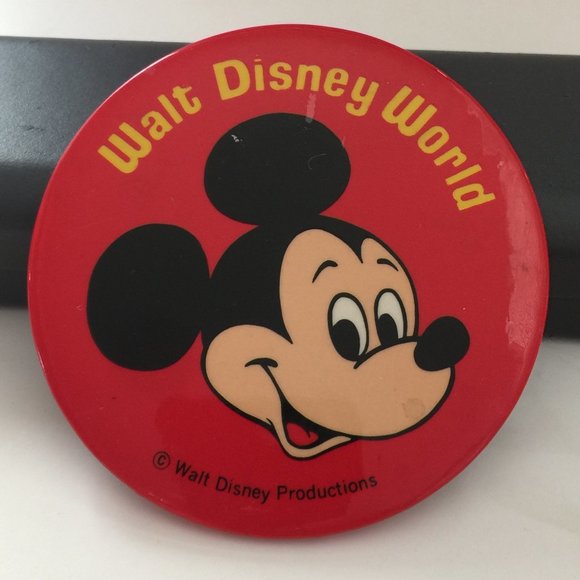 Other | Mickey Mouse Vintage Walt Disney World Pin Back | Poshmark